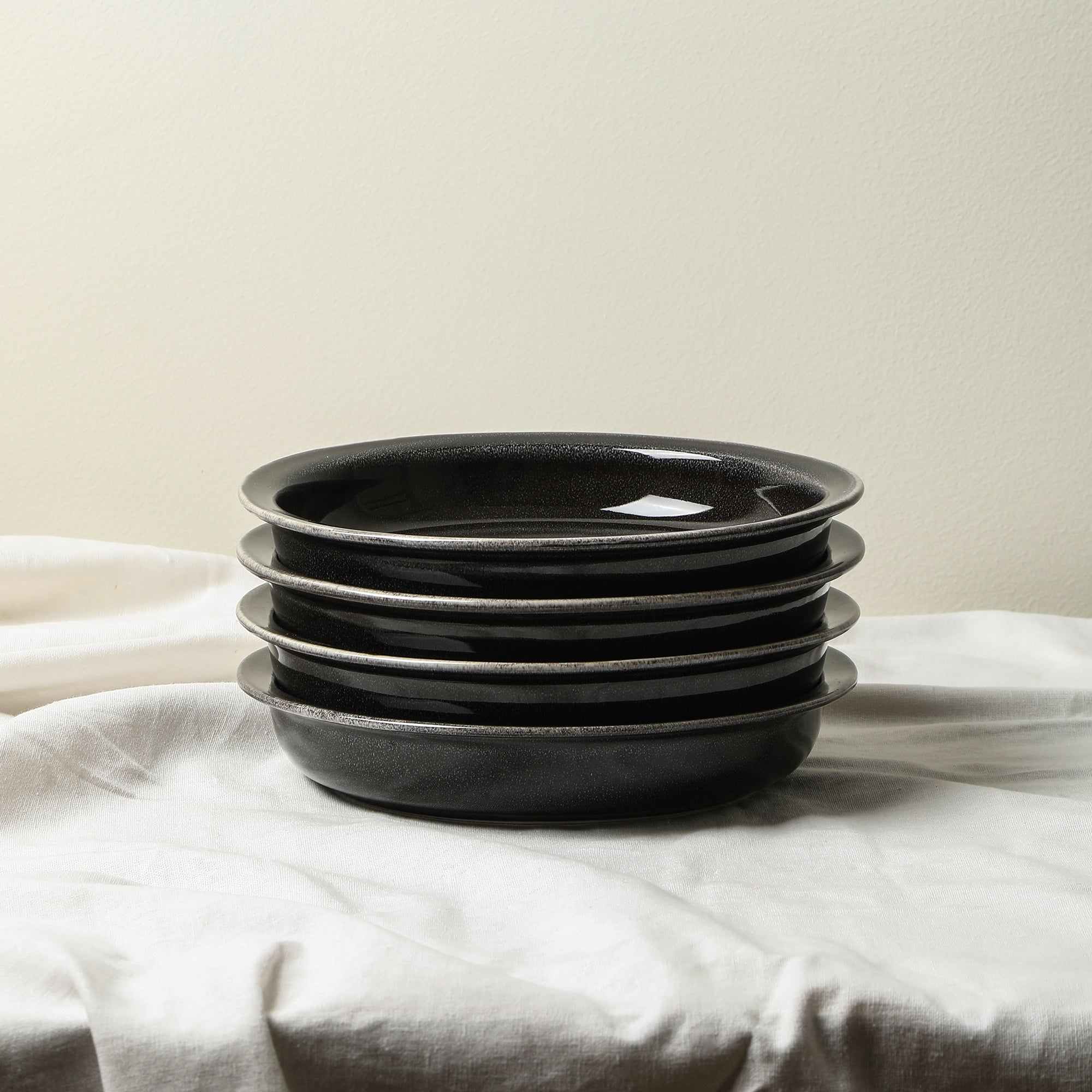 Slate Stoneware Pasta Bowl Set - Black – Stonelain Wholesale